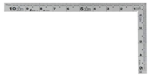 1尺 表裏同目 4段目盛グレー/-/10464・Style:1尺 表裏同目 4段目盛・パッケージ個数:1・製品サイズ(mm):320mm×160mm×2mm　製品重量(g):144g　パッケージサイズ(mm):345mm×185mm×4mm...