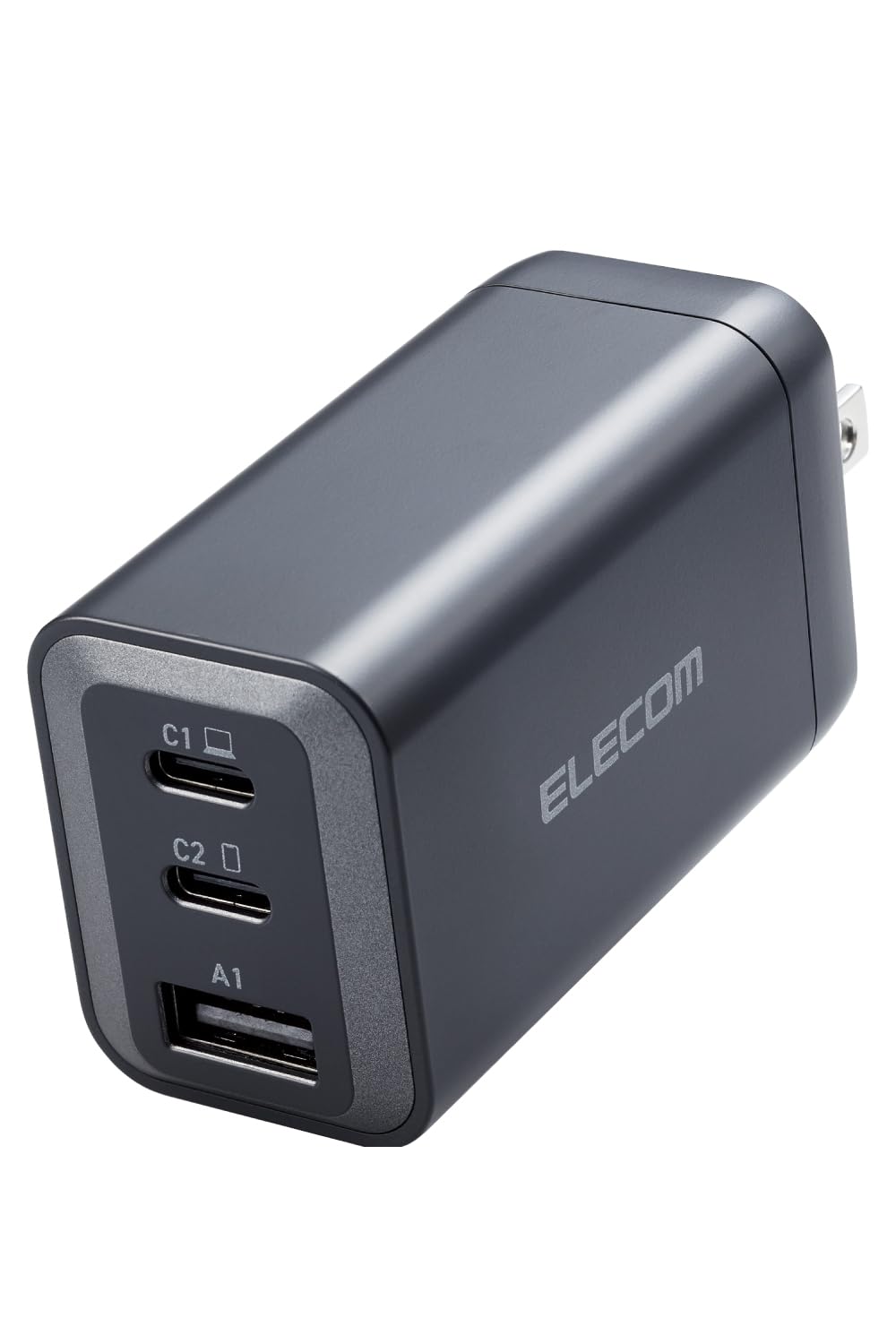 1)充電器単体メタリックブラック/-/EC-AC6465BK・Color:メタリックブラックStyle:1)充電器単体・パッケージ個数:1・スマートフォンもノートパソコンもこれ1台で充電できる、高出力のUSB AC充電器です。3つのポートを...
