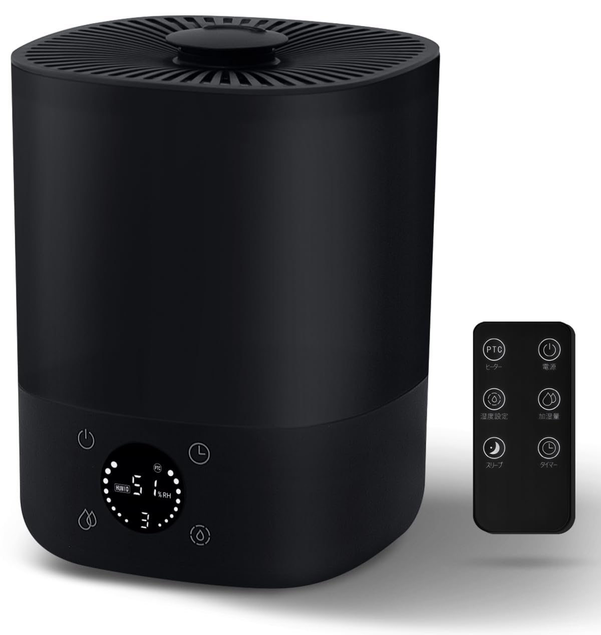 【自由に加湿】2つの加湿モード：超音波式(冷霧) / ハイブリッド式(超音波＋スチーム、熱霧)に、それぞれ3段階で加湿量が調整可能。季節(春秋、冬)やお部屋の湿度に合わせて選ぶことができます。360度噴霧方向調整、1～8時間切タイマー設定、...