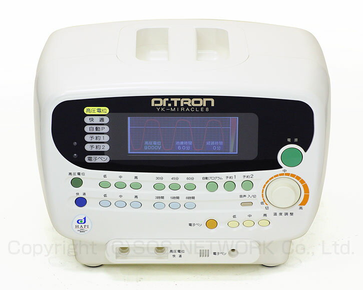 製品仕様 商品名 電位治療器　ドクタートロン YK-ミラクル8　【中古】 販売元 株式会社ドクタートロン 製造元 株式会社日本理工医学研究所 保証 本体保証7年 医療機器 承認番号 217AFBZX00001000 通常寸法 縦300×幅4...