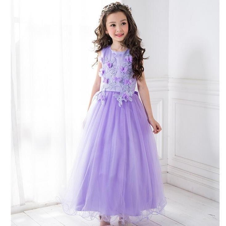 新品 子供ドレス ピアノ発表会 ロング 子供ドレス 発表会 子どもドレス フォーマル 七五三 ジュニアドレス 紫/パープル 100 120 130 140 150 160 色：紫/パープル サイズ：100 110 120 130 140 1...