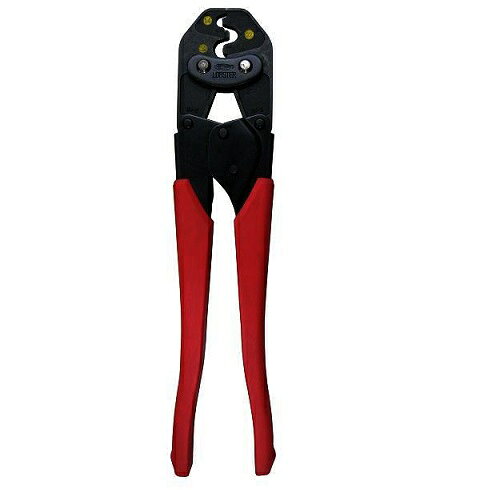 ●ハンドル操作も断然軽い。 ●成形確認機構が本体に内蔵され、えりもとスッキリ。 ●従来品と比べてハンドルが狭い。（開いた時には約20mm）だから端子の仮押えも片手でラクラク。 使用範囲(mm2)：14、22、38 全長(mm)：335 重量...