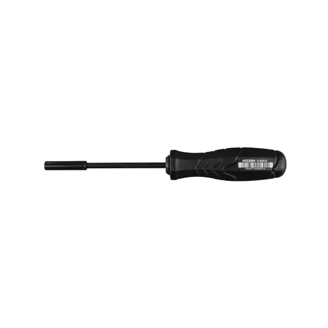対辺：5mm 全長：200mm 軸長：100mm 軸径：5mmΦ ハンドル径：30.0mmΦ ボックス外径：8.0mmΦ ボックス深さ：18mm 適用ナット：M2.5 重量：62g メーカー：ホーザン株式会社（HOZAN）