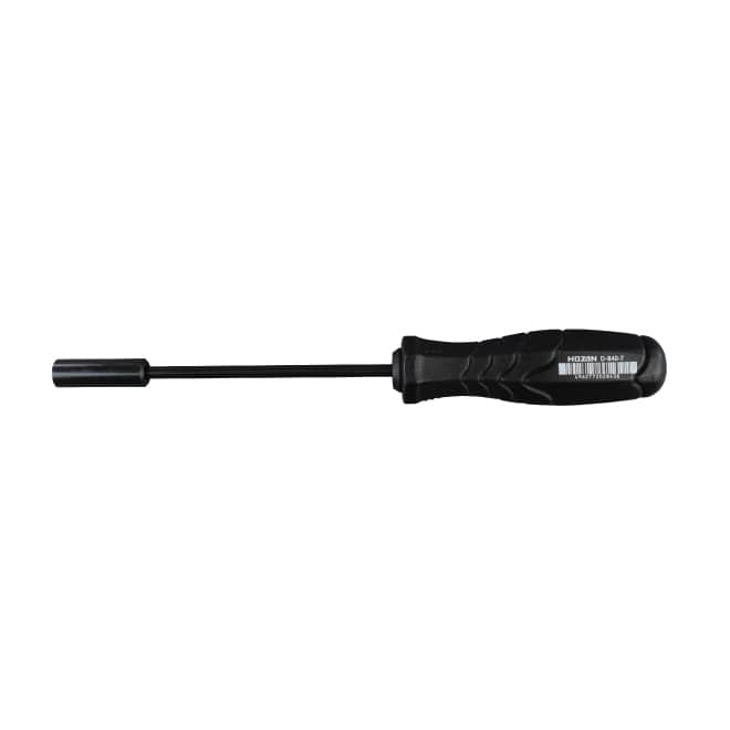 対辺：7mm 全長：225mm 軸長：125mm 軸径：5mmΦ ハンドル径：30.0mmΦ ボックス外径：11.0mmΦ ボックス深さ：18mm 適用ナット：M4 重量：85g メーカー：ホーザン株式会社（HOZAN）