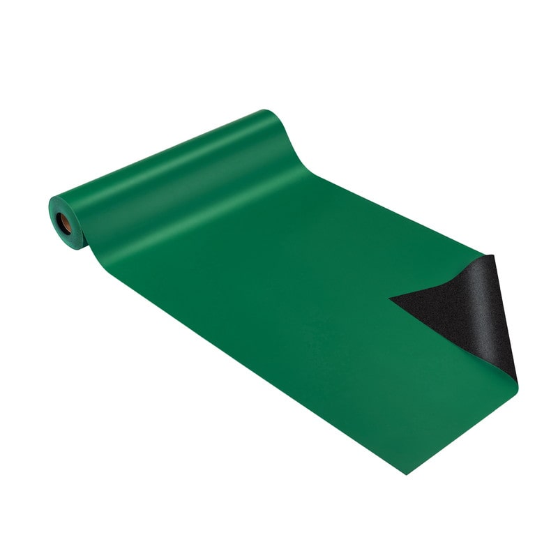 作業台に合わせてカットしやすい導電性カラーマット 棚板やセル台の幅に合わせた寸法のため、現場でカットする手間を最小限に抑えられます。 照明の反射が少ないツヤ消し仕様。 外形寸法：0.75（W）×10（L）m 重量：25.5kg 厚さ：2mm...