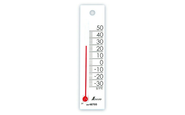 たて 12cm ホワイト お求めやすい価格の小さな温度計です。 たて12cm・20cmにはフック穴が付いています。 両面接着スポンジが付いています。 ご家庭・教室・オフィスでの温度管理に 本体サイズ：120x28x7mm 質量：13g 精度...