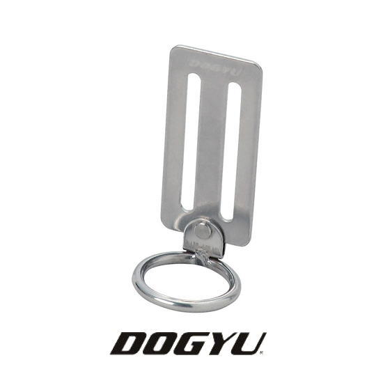 工具差し ツールフック 可動式ぶらぶらリング リングが可動式で腰をかがめてもリング面が水平を保ち工具等が脱落しにくい サイズ F-40 素材 ステンレス POINT 可動式・リング径35Φ 全重量 約70g JANコード：496281901...