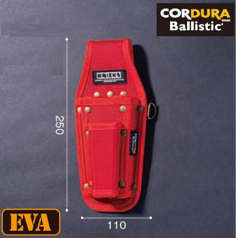 BAR-301PN レッド EVA/コーデュラバリスティック生地ペンチ・ドライバー3Pホルダー （CORDURA BALLISTIC） コーデュラバリスティック生地(D1680)使用 サイズ：250x110mm メーカー：ニックス(KNICKS)