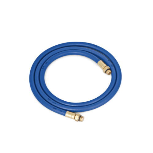 HFO-1234yf用チャージングホース ホース長さ：150cm 圧力：常用圧力(5.5MPa)、破裂圧力(24.5MPa) ホース接続：M12-1.5メス メーカー：アサダ株式会社(ASADA)