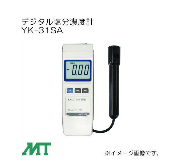 10%の高濃度塩分濃度計 ●フロントパネル部防水仕様 ●自動温度補正機能 ●データホールド機能 ●電池消耗表示機能 ●表示単位：％weight ●RoHs対応 ディスプレイ 21.5mm　4桁LCD(デジタル表示) 測定範囲 0.01〜10...