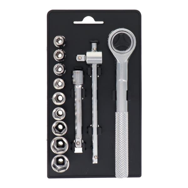 12pcs.ミニミニソケットセット6.35mm角 保管にキャッチトレー ソケット：4.5・5・5.5・6・7・8・10・11・12mm ブランド：H＆H 販売元：株式会社三共コーポレーション