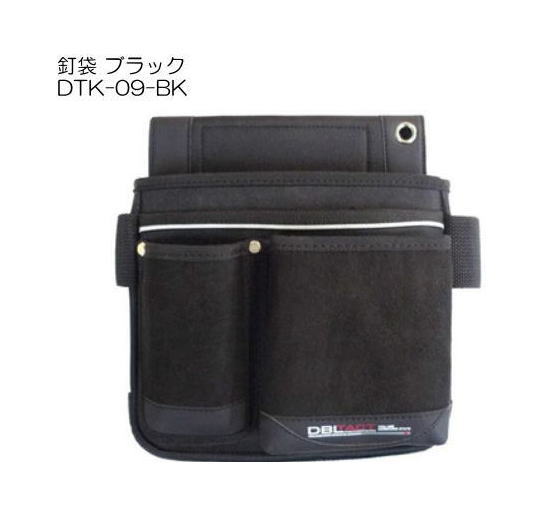 DBLTACT 釘袋 DTK-09-BK 新しい高級質感！型くずれしにくい使いやすさ！ 大きめの前面ポケットには高級感のあるスエード調の特殊生地を使用 タフな外布とタフな内布を二重に重ねる機転の利いた設計 最近のトレンドでもある小型の釘袋 ...