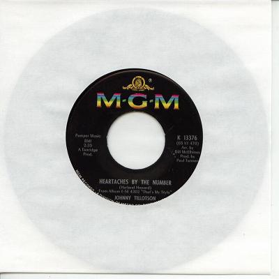 商品情報【種別／分類】EPレコード／洋楽【アーティスト】ジョニー・ティロットソン【タイトル】Heartaches by the Number《輸入盤》【発売会社／企画番号】MGM／31379【定価】---【帯】---【ジャケ】---【歌詞カ...