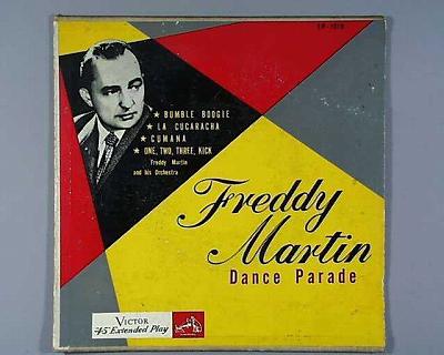 商品情報【種別／分類】EPレコード／ムード、軽音楽【アーティスト】フレディ・マーティン楽団【タイトル】フレディ・マーティン・ダンス・パレード【発売会社／企画番号】日本ビクター／EP-1019【定価】　【帯】---【ジャケ】並（E-）【歌詞カ...