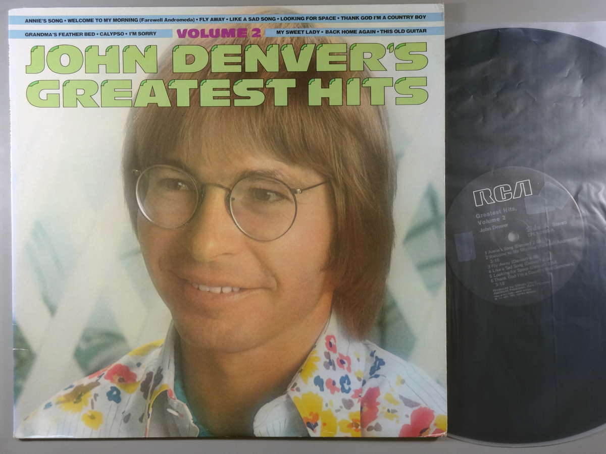 商品情報【種別／分類】LPレコード／洋楽【アーティスト】ジョン・デンバー【タイトル】Greatest Hits， Volume 2【発売会社／企画番号】RCA／CPL1-2195【定価】---【帯】---【ジャケ】良（E）／軽シミ点少【歌詞...