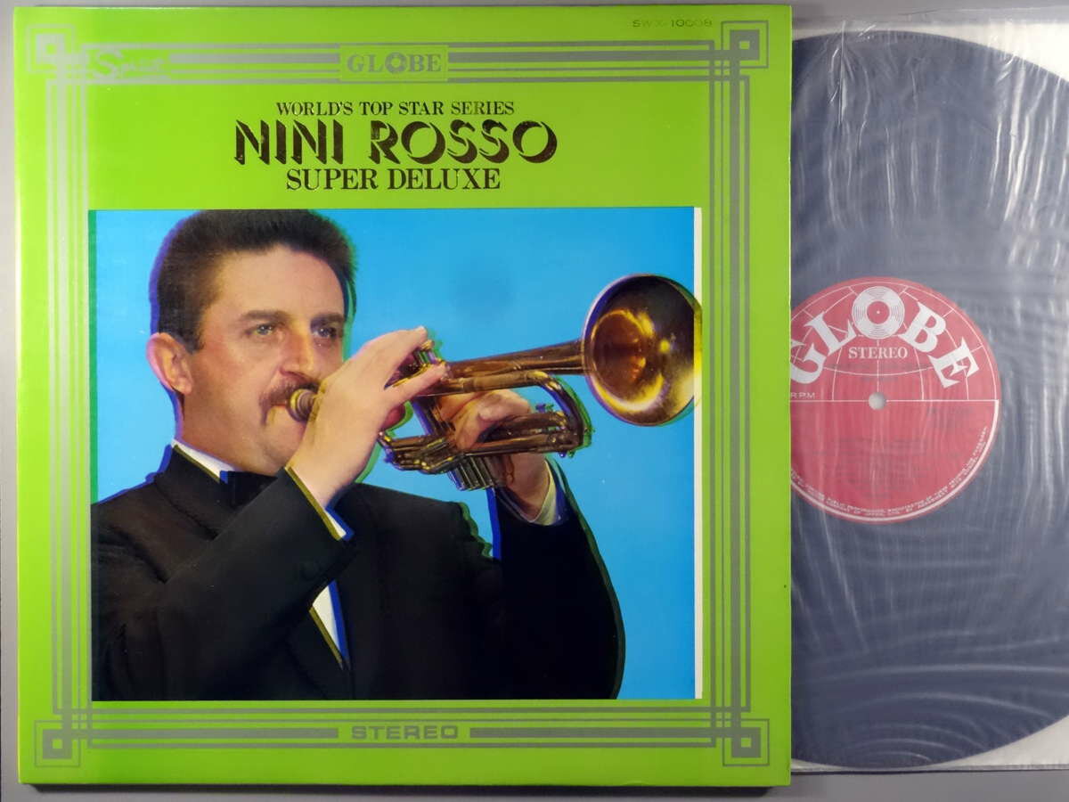 商品情報【種別／分類】LPレコード／ムード、軽音楽【アーティスト】ニニ・ロッソ【タイトル】スーパー・デラックス【発売会社／企画番号】日本ビクター／SWX-10008【定価】2200【帯】なし【ジャケ】良（E）／見開きジャケ、軽シミ点少【歌詞...