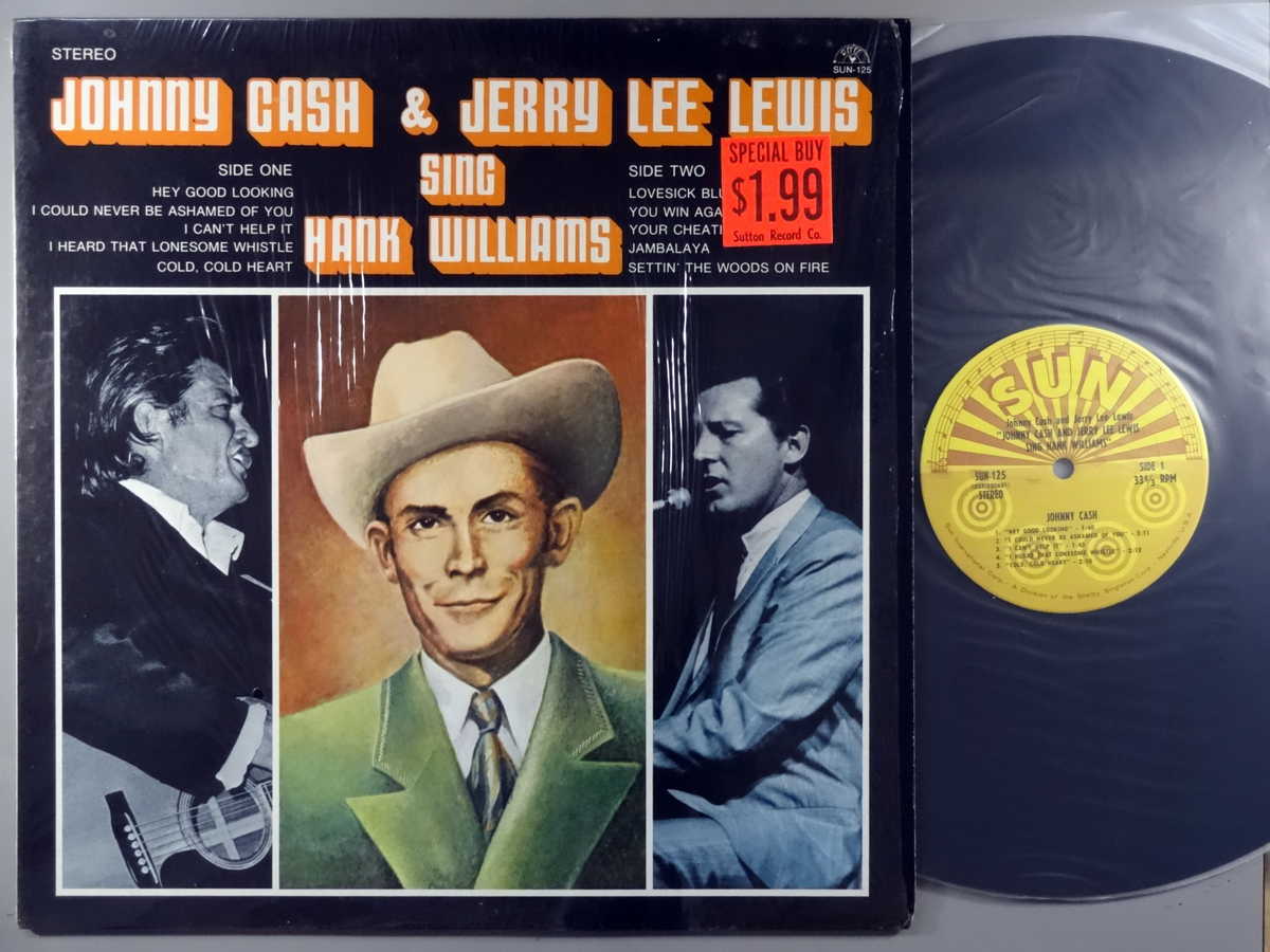 商品情報【種別／分類】LPレコード／洋楽【アーティスト】ジョニー・キャッシュ＆ジェリー・リー・ルイス【タイトル】ハンク・ウィリアムスを歌う(輸入盤)【発売会社／企画番号】Sun／SUN-125【定価】---【帯】---【ジャケ】良（E）／軽...