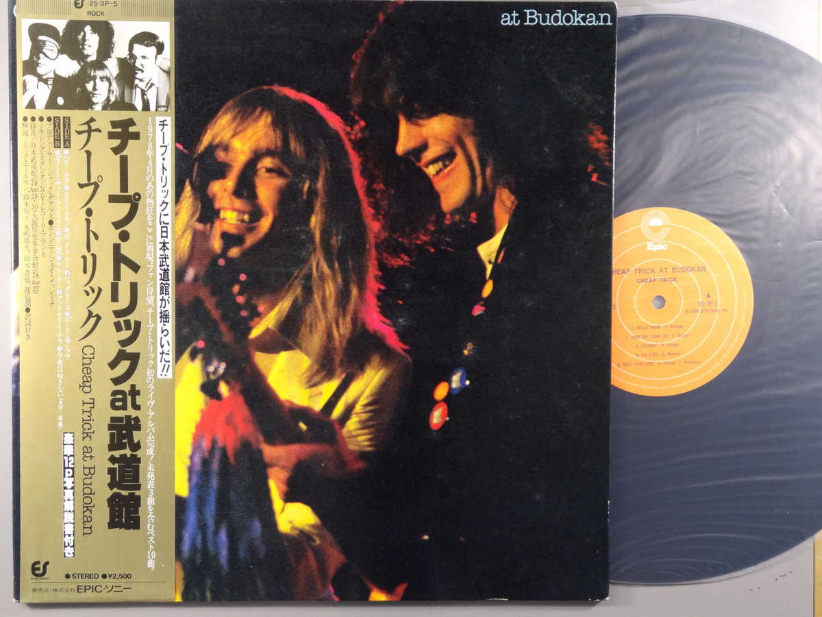 商品情報【種別／分類】LPレコード／洋楽【アーティスト】チープ・トリック【タイトル】チープ・トリックat武道館【発売会社／企画番号】EPICソニー／25・3P-5【定価】2500【帯】並（E-）／左エッジに、軽破れ少【ジャケ】良（E）／見開...