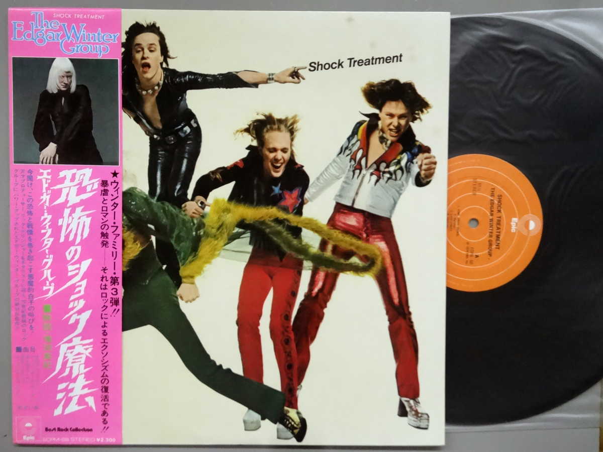 商品情報【種別／分類】LPレコード／洋楽【アーティスト】エドガー・ウインター・グループ【タイトル】恐怖のショック療法【発売会社／企画番号】CBSソニー／ECPM-66【定価】2300【帯】良（E）【ジャケ】良（E）／軽シミ点【歌詞カード】良...
