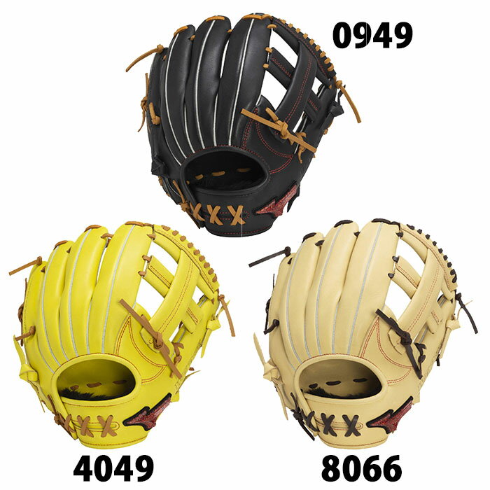 メーカー：ミズノ (mizuno)品名：WILLDRIVE RED AXI 軟式グラブ オールラウンド品番：1AJGR14200●ポジションオールラウンド用●カラー0949(ブラック×コルク)4049(ナチュラルライム×コルク)8066(ブ...