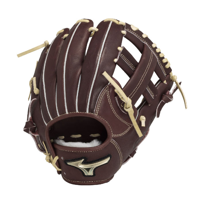 メーカー：ミズノ (mizuno)品名：H Selection SIGNA品番：1AJGH32503-6880●ポジション内野手用●カラー6880:プラムブラウン×ブロンド●レザー受球面/背面:クレストハイド(天然皮革:牛革)●サイズ8手に...
