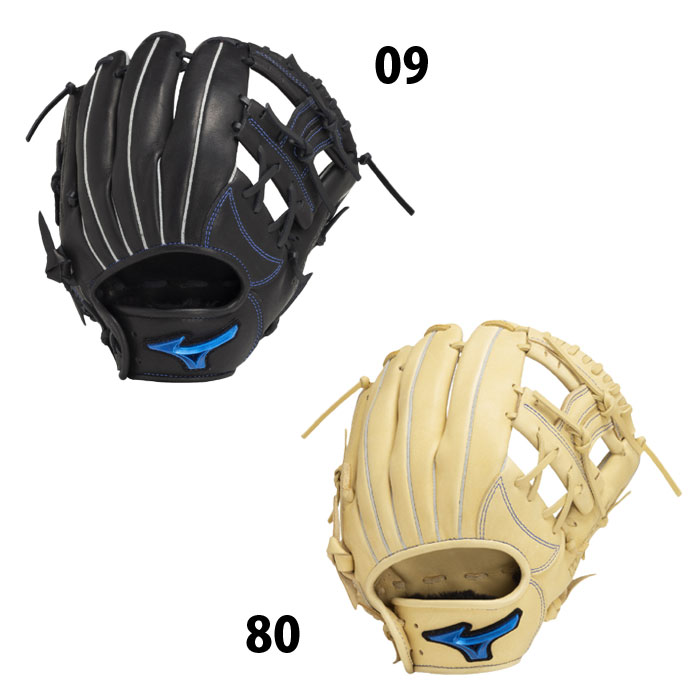 メーカー：ミズノ (mizuno)品名：WILLDRIVE BLUE品番：1AJGS32513●ポジション内野手用●カラー09:ブラック80:ブロンド●レザー受球面/背面:クレストハイド(天然皮革:牛革)すぐに使える柔らか仕様グラブ。キーワ...