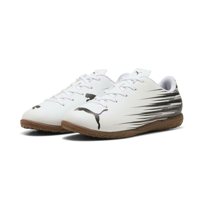 メーカー：プーマ (PUMA)品名：アタッカント 2 IT JR品番：108498-02●アッパー合成繊維●アウトソール●カラーPUMA White自信とスタイルを持って試合に臨み、スピードと正確さでコートを支配するプレーヤーのために作られ...