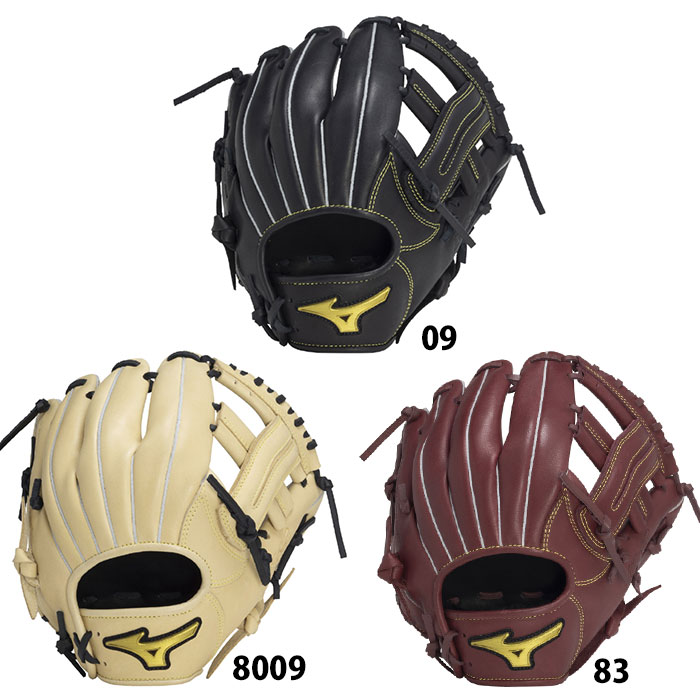 メーカー：ミズノ (mizuno)品名：ミズノ Mz Softer品番：1AJGR33803●ポジション内野手用●カラー09(ブラック)8009(ブロンド×ブラック)83(シェリー)●レザー受球面/背面：クレストハイド(天然皮革：牛革)●サ...