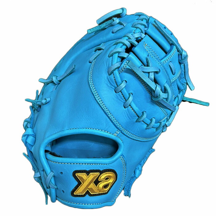 メーカー：ザナックス (xanax)品名：軟式ジュニア用ウイングエアーファーストミット【JF1型】品番：BJF26JF1W●ポジション一塁手用●カラースカイブルー●レザーウィングエアーステアレザー●生産国フィリピン製"閉じる"を補助して捕る...
