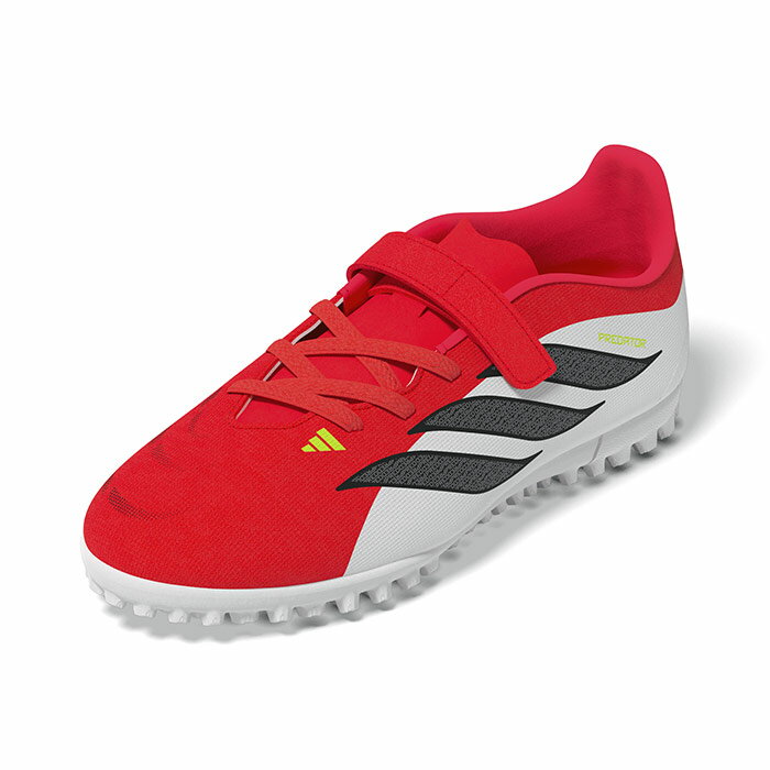 メーカー：アディダス (adidas)品名：キッズ プレデター CLUB フックアンドループ TF品番：JS0367●アッパー合成皮革●アウトソールゴム底 ●ワイズレギュラーフィット●カラールシッドレッド/コアブラック/フットウェアホワイト...