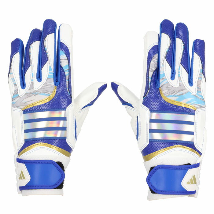 メーカー：アディダス (adidas)品名：61 バッティンググラブ JUNIOR品番：LBG905-2382●素材甲素材/合成皮革、ポリエステル、ナイロン、ポリウレタン平素材/合成皮革●カラーブルー×ゴールド●生産国インドネシア製●サイズ...
