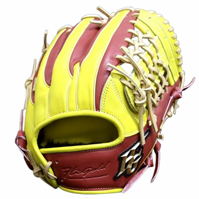 メーカー：ハイゴールド (HI-GOLD)品名：ハイゴールド 軟式グローブ 己極シリーズ OKG-5型品番：OKG-2205●ポジション三塁手・オールラウンド用●カラーSRレモンイエロー×SRブラウン●レザー天然皮革製●サイズD-4(30....