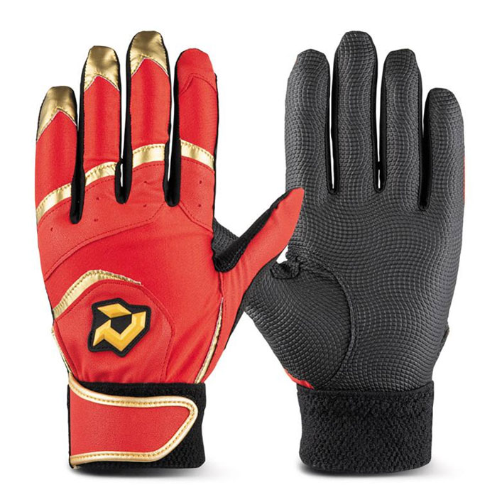 メーカー：ディマリニ (DeMARINI)品名：DeMARINI バッティンググローブ DM4品番：WBR00017-003●素材合成皮革・ポリエステル・ポリウレタン●カラーレッド●サイズJM(17-18cm)/JL(19-20cm)S(2...