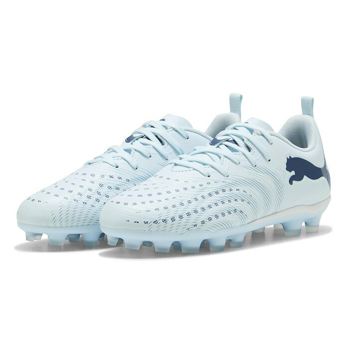 メーカー：プーマ (PUMA)品名：フューチャー 9 プレイ HG/AG + MID JR品番：108932-03●アッパー人工皮革●アウトソール合成樹脂底(ポリウレタン)●ミッドソール合成樹脂(EVA樹脂)●カラーIcy Blue-Blu...