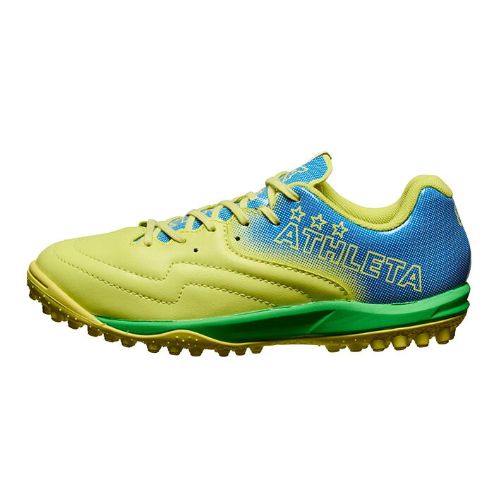 メーカー：アスレタ (ATHLETA)品名：Gene 2 MT品番：12015J-FYE●アッパーマイクロファイバー人工皮革×合成繊維●アウトソール合成底(ラバー)●ミッドソール合成底(EVA)●カラーFYE●その他仕様中底：ナイロン繊維×...