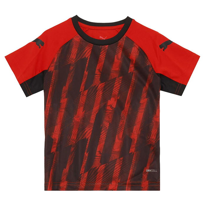 メーカー：プーマ (PUMA)品名：INDIVILIGA グラフィック SSシャツJR品番：660967-01●素材ポリエステル100%●カラーPUMARed-PUMAWhite-PUMABlack●生産国インドネシア●サイズ120：すそ周...