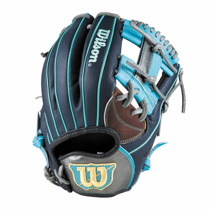 メーカー：ウィルソン (Wilson)品名：一般用 WANNABE HERO DUAL品番：WBW104402●ポジション内野手用●カラーDブラウン×ネイビーSS●レザー表革:ベーシックレザーRG+スーパースキン裏革:共革●サイズ11.75...