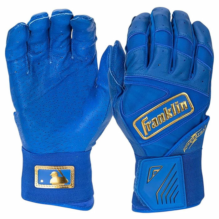 メーカー：Franklin (フランクリン)品名：Franklin Infinite Powerstrap Batting Gloves Adult品番：20772●素材羊皮●カラーロイヤル×ゴールド●生産国ベトナム●サイズS(F1:17....