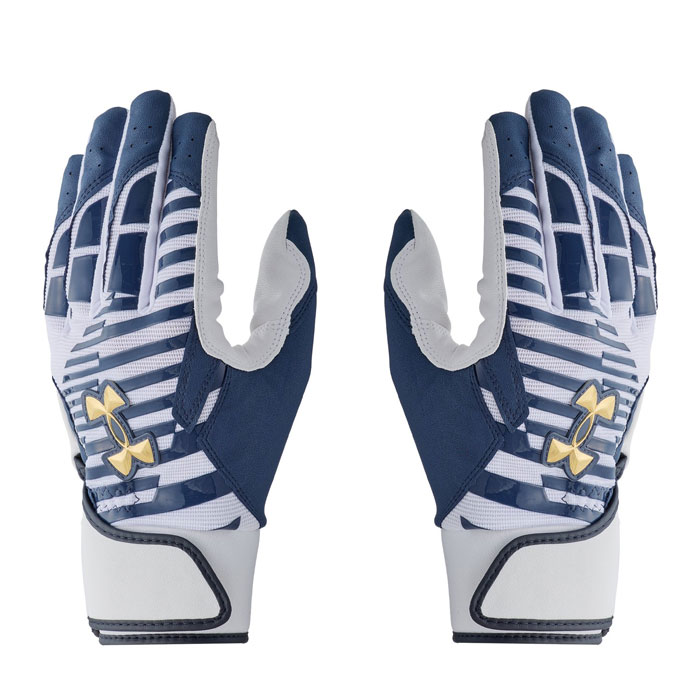 メーカー：アンダーアーマー (UNDERARMOUR)品名：UAクリーンアップ プロ バッティンググローブ品番：6001312-102●素材合成皮革、ナイロン、ポリエステル、ポリウレタン●カラーWhite/Midnight Navy●生産国...