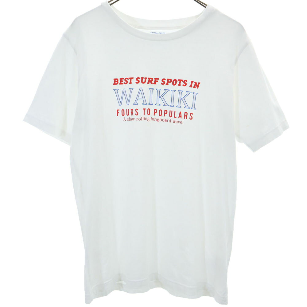 グローバルワーク 半袖 Tシャツ XL ホワイト GLOBAL WORK メンズ 【詳細】全体に毛羽立ち、左袖に汚れあり。破れ等の目立ったダメージはございません、古着にご理解の上ご購入をお願いいたします。 コンディションについて ブランドグ...