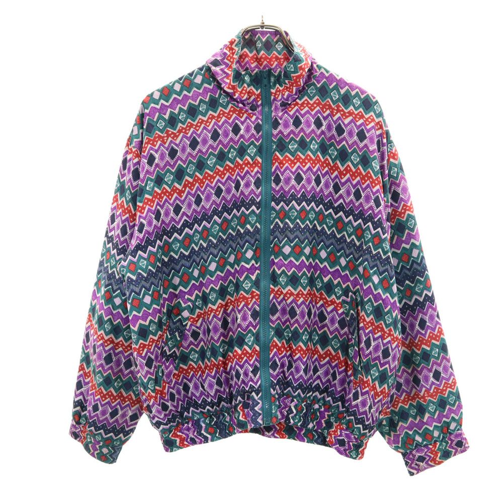 malcolm flowers 90s シルク オールド ブルゾン L グリーン 他 レディース 【中古】 【240421】 【PD】 【詳細】90年代のオールドの総柄のシルクブルゾンになります。裏地の裾、袖口に破れと汚れあり。古着にご理解...