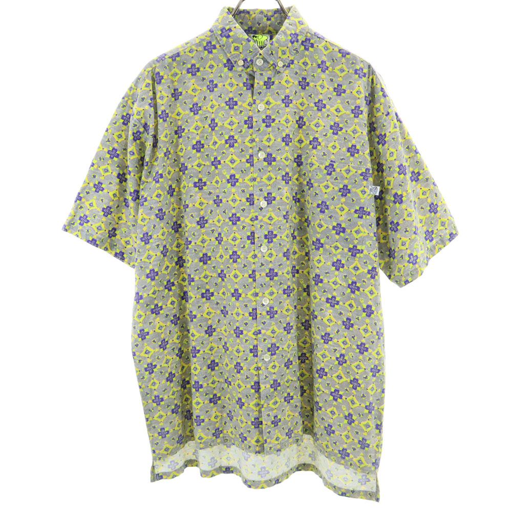 TRUNKS 90s オールド 総柄 半袖 ボタンダウンシャツ L グレー系 メンズ 【中古】 【240508】 メール便可 【詳細】90年代のオールドの総柄シャツになります。全体的にスレあり。首周りに薄い汚れあり。他特に目立つダメージはご...