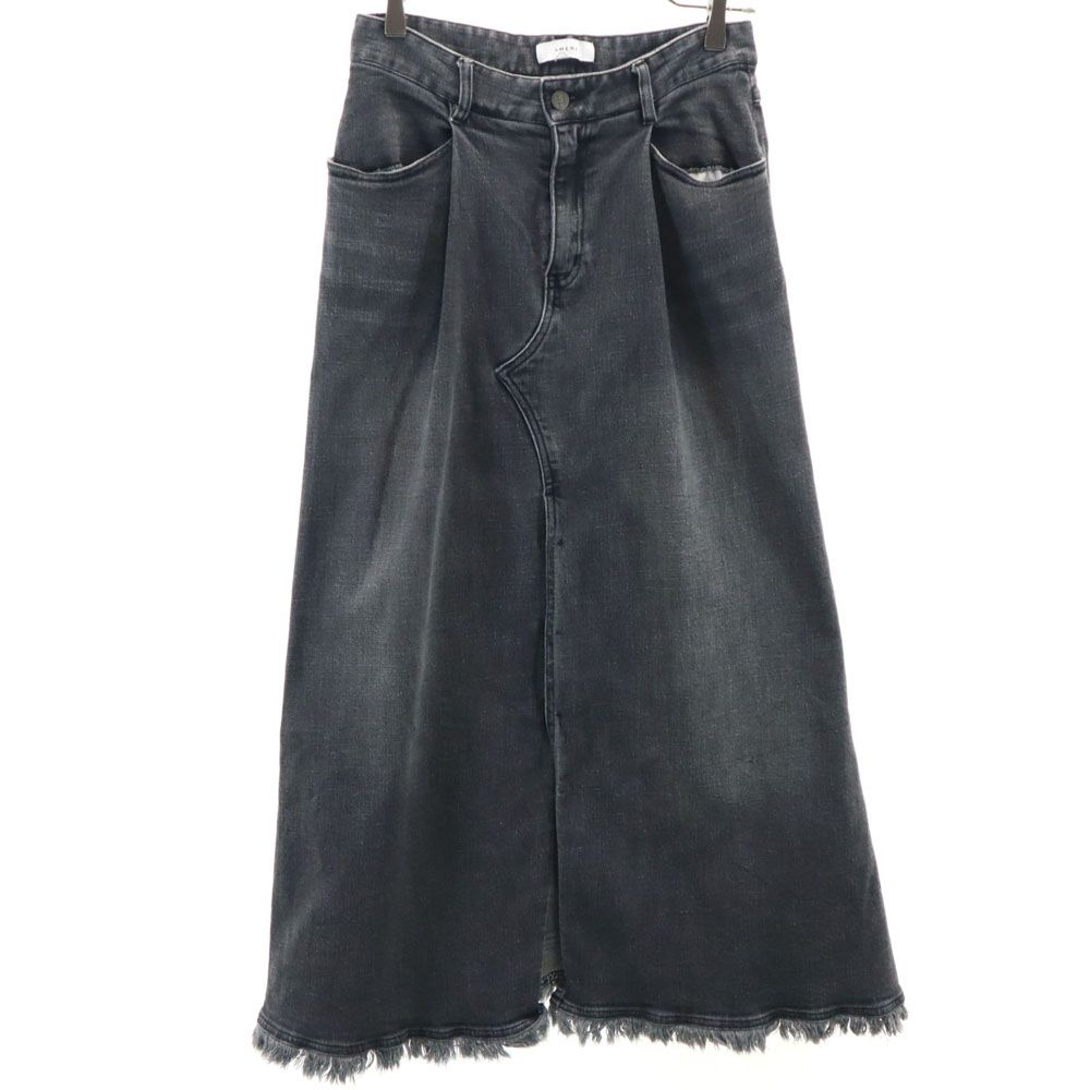 アメリ ロング丈 ストレッチ デニムスカート M AMERI レディース 【中古】 【240510】 【詳細】デニム地特有のスレやアタリ、着用感少しあり。ウエスト後ろに破れ、後ろスリット付近に小さな汚れあり。古着にご理解の上ご購入お願いいた...
