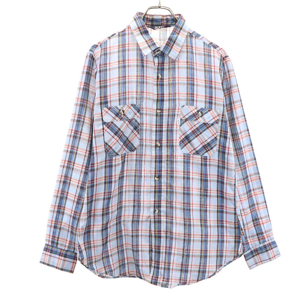リーバイス 70s ヴィンテージ チェック柄 長袖 シャツ L ブルー Levi's メンズ 【中古】 【240204】 【PD】 【詳細】70年代のリーバイスのチェックシャツになります。特に目立ったダメージはありませんが、所々に毛玉ありま...