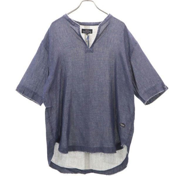 新品 クオルト TOP-GAUZE SHIRTS 半袖 シャツ XL quolt プルオーバー ネイビー メンズ 【200228】 【詳細】良質なTOP 染めを施した杢目調コットンダブルガーゼ生地を使用 し、独特な空気感をもたせたプルオーバ...