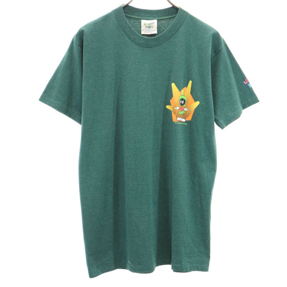 ルーニーテューンズ 90s USA製 オールド ボーダー プリント 半袖 Tシャツ M グリーン LOONEY TUNES メンズ 【中古】 【240324】 メール便可 【PD】 【詳細】90年代のワーナーブラザーズのプリントTシャツにな...