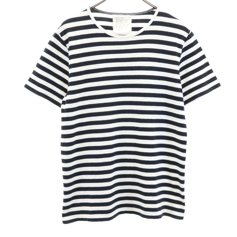 ディガウェル 日本製 ボーダー 半袖 Tシャツ 1 ホワイト系 DIGAWEL メンズ 【中古】 【240325】 メール便可 【PD】 【詳細】全体的に白く毛羽立ちあり。他、比較的きれいな状態です。 コンディションについて ブランドディガ...