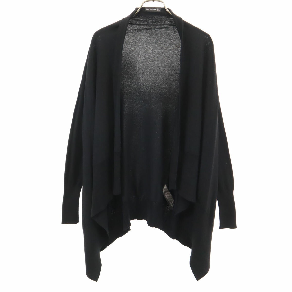 ザラ 長袖 カーディガン S ブラック ZARA レディース 【詳細】右袖にリペア跡、背中に2か所小さい穴あり。古着にご理解の上ご購入をお願い致します。 コンディションについて ブランドザラ / ZARA アイテムカーディガン サイズ表記S...