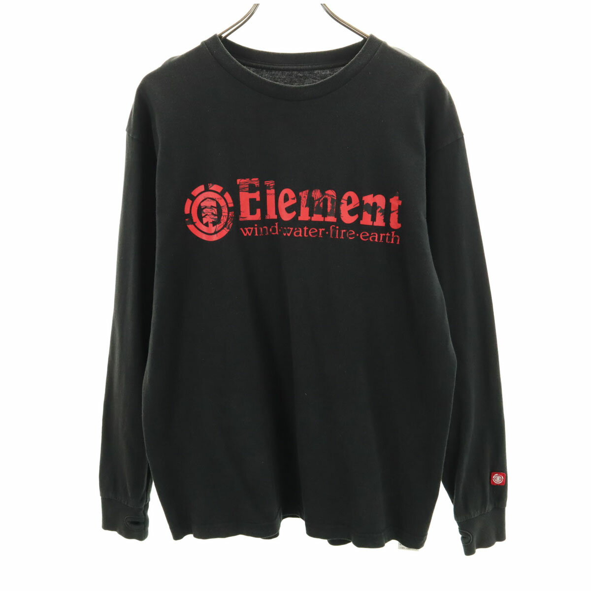 エレメント 長袖 Tシャツ L ブラック ELEMENT メンズ 【詳細】全体的に色褪せ、毛羽立ち、毛玉、スレ、スレ汚れ、多少のヨレあり。古着にご理解の上ご購入をお願い致します。 コンディションについて ブランドエレメント / ELEMEN...