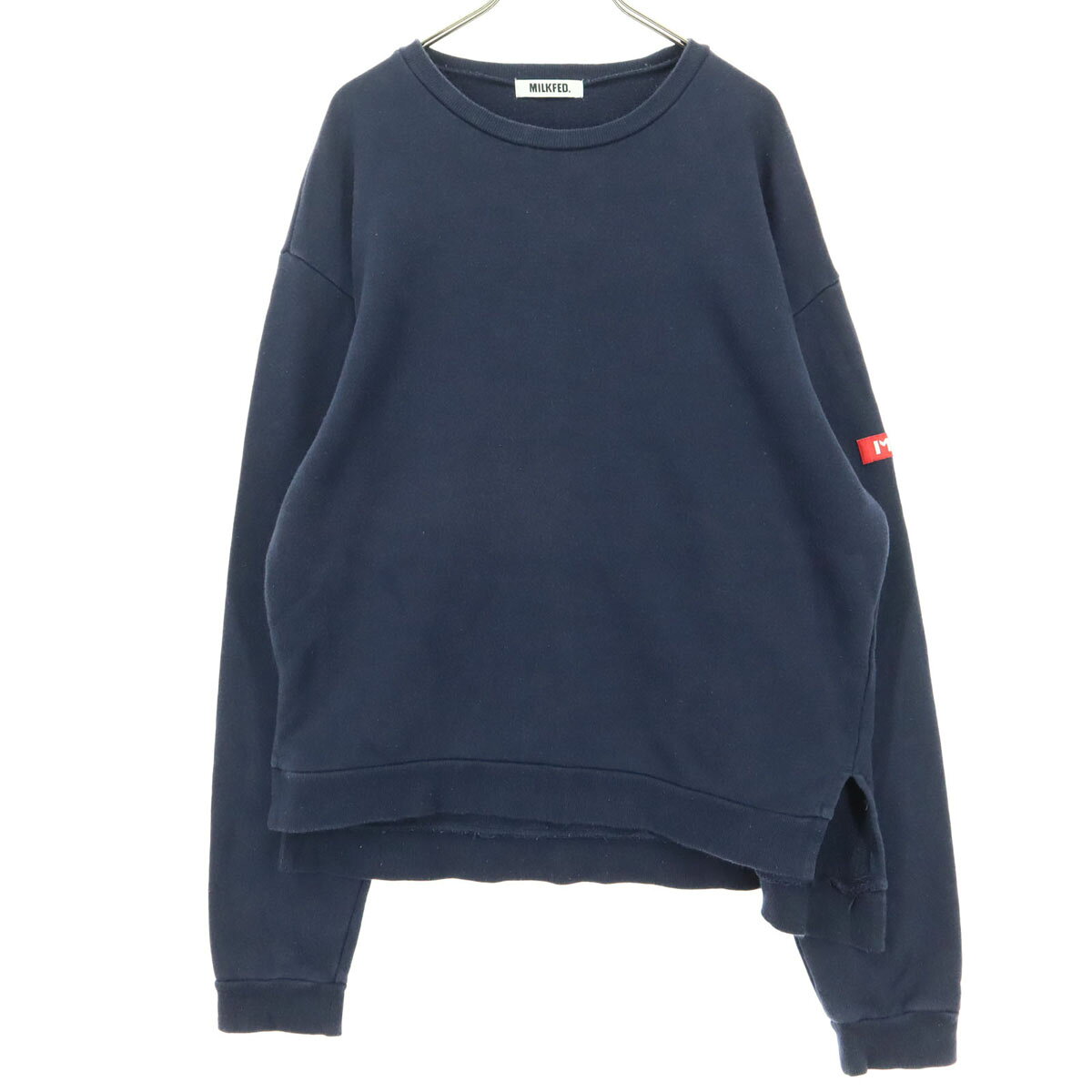 商品名 MILKFED. ミルクフェド 長袖 スウェット F ネイビー レディース ブランド MILKFED. / ミルクフェド 対象 レディース コンディションランク ランク：B 状態/詳細コメント 色褪せや毛羽立ち等使用感、袖口や襟元、...